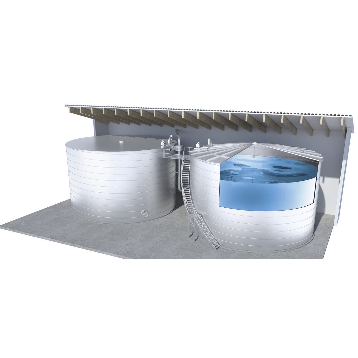 Wassertank - Lipp GmbH - vertikal / Edelstahl