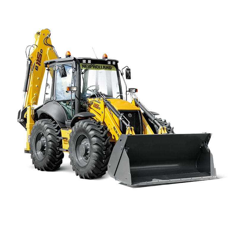 Lader mit Bagger - B1 D series - NEW HOLLAND - mit Gummireifen