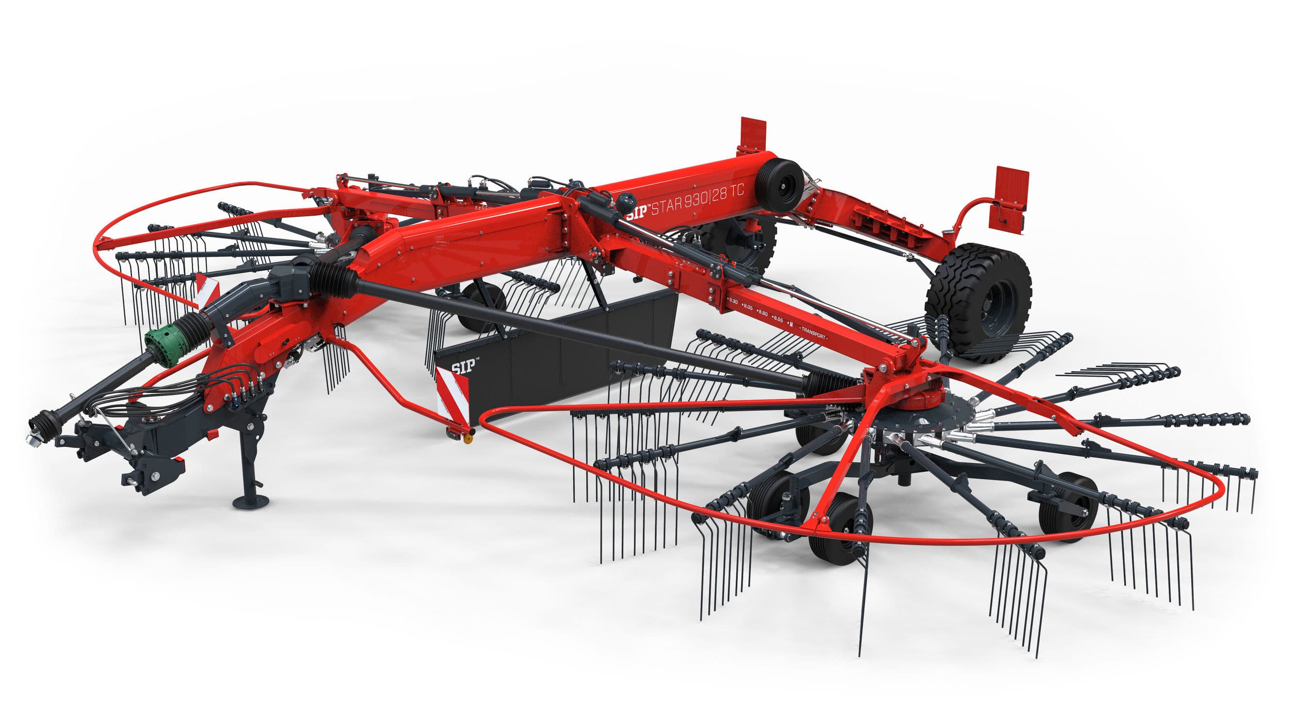 Schwader mit zentraler Ablage - STAR 930|28 TC - SIP STROJNA INDUSTRIJA d.d. - Kreisel / zweirotorig