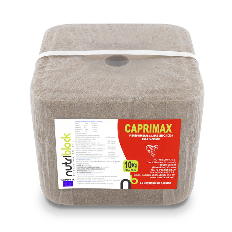 Leckstein für Ziegen - CAPRIMAX - NUTRIBLOCK - Spurenelemente / Mineral