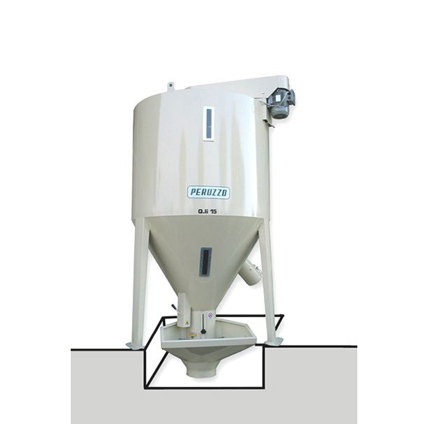 Vertikaler Futtermischwagen - PERUZZO Srl - stationär / mit Frontentladung