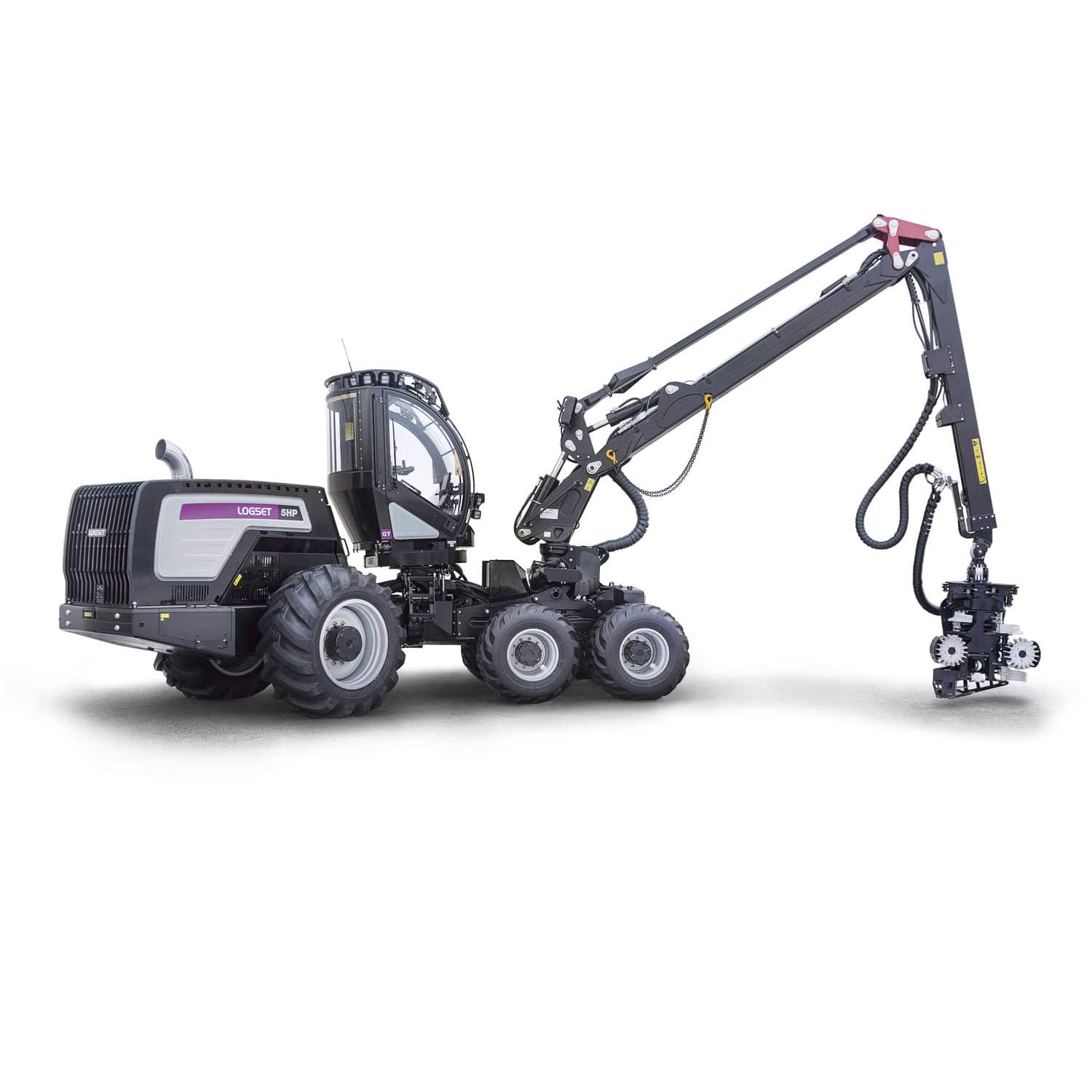 Harvesteraggregate mit Gummireifen - 5HP GT - Logset Oy - mit Kran