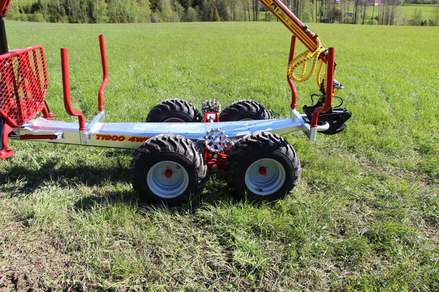 Remolque de 2 ejes - T1900ex - Kranman AB - forestal / 10 t ... 20 t ...