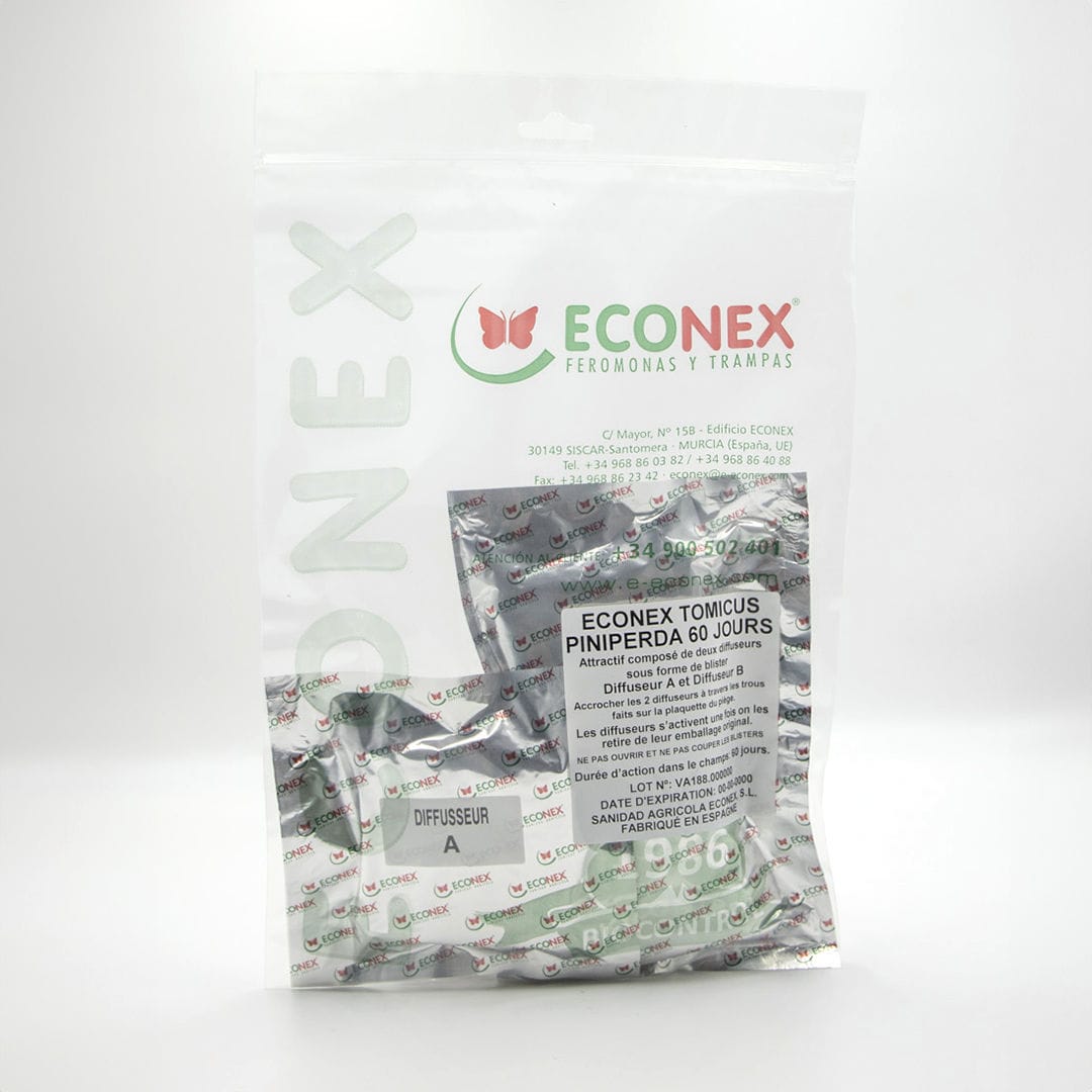 Difusor de feromonas coleópteros - TOMICUS PINIPERDA / 60 DAYS ...