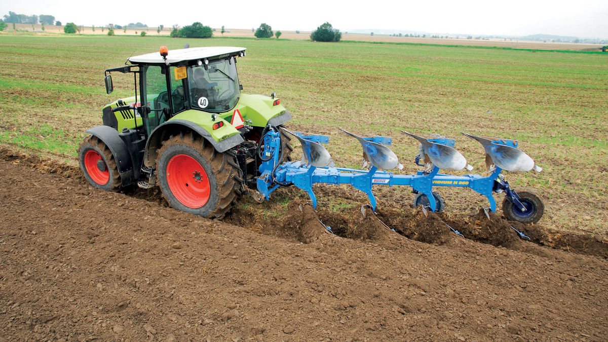 Charrue portée / 4 corps / avec roue de contrôle / réversible - Vidium ...