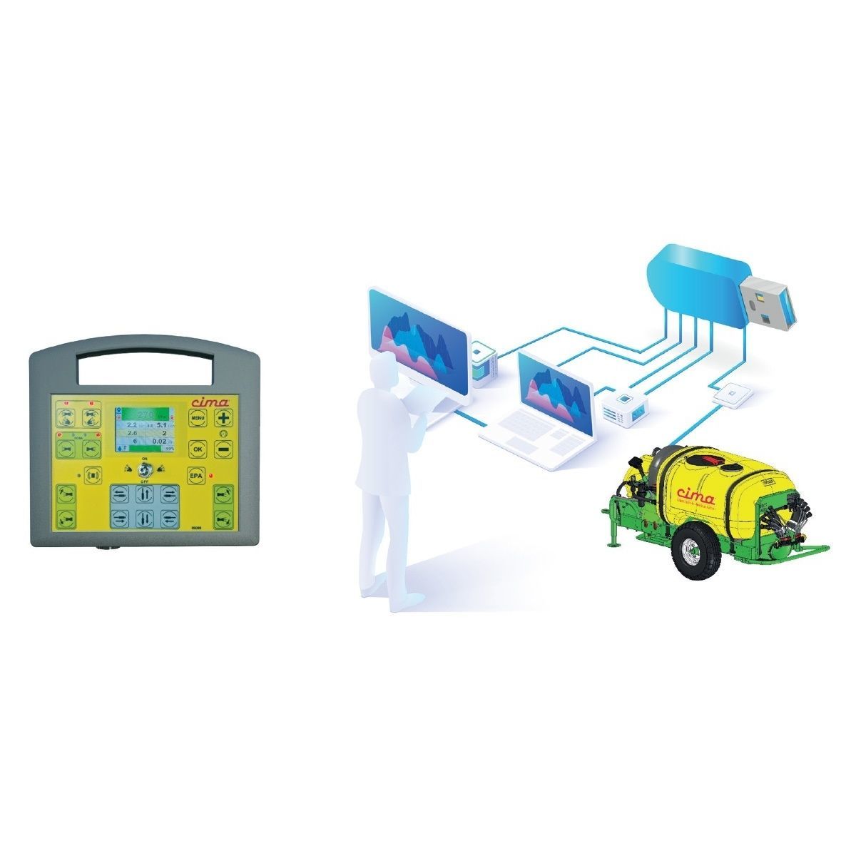Système de contrôle pour la pulvérisation - Easy farm VRT - CIMA - GPS ...