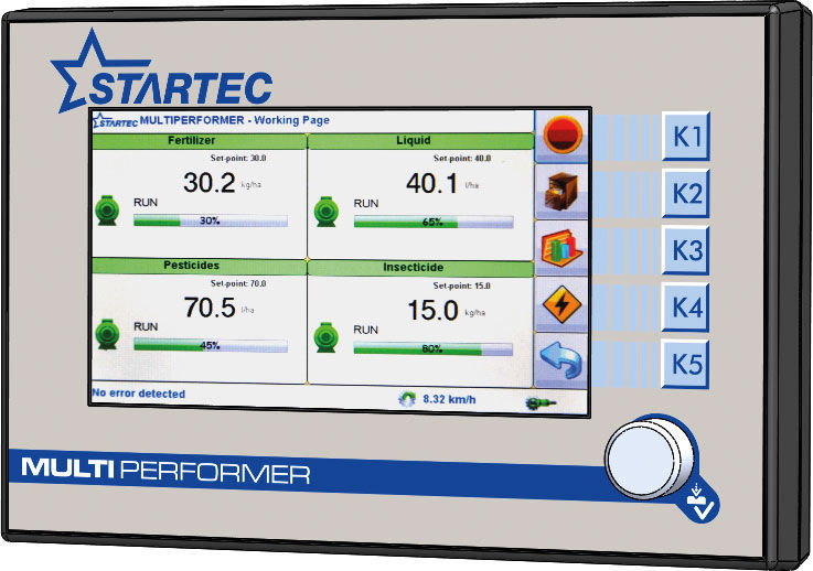 Système de contrôle pour les semis - MULTIPERFORMER - STARTEC Srl - ISOBUS / tactile