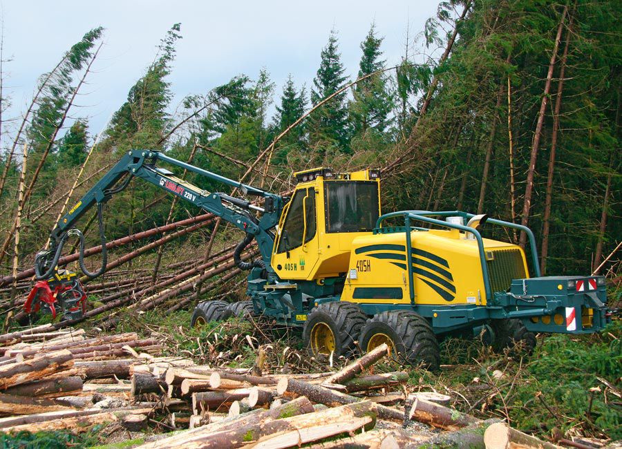 Abatteuse forestière sur pneus - 405H2 8WD - HSM Hohenloher Spezial ...