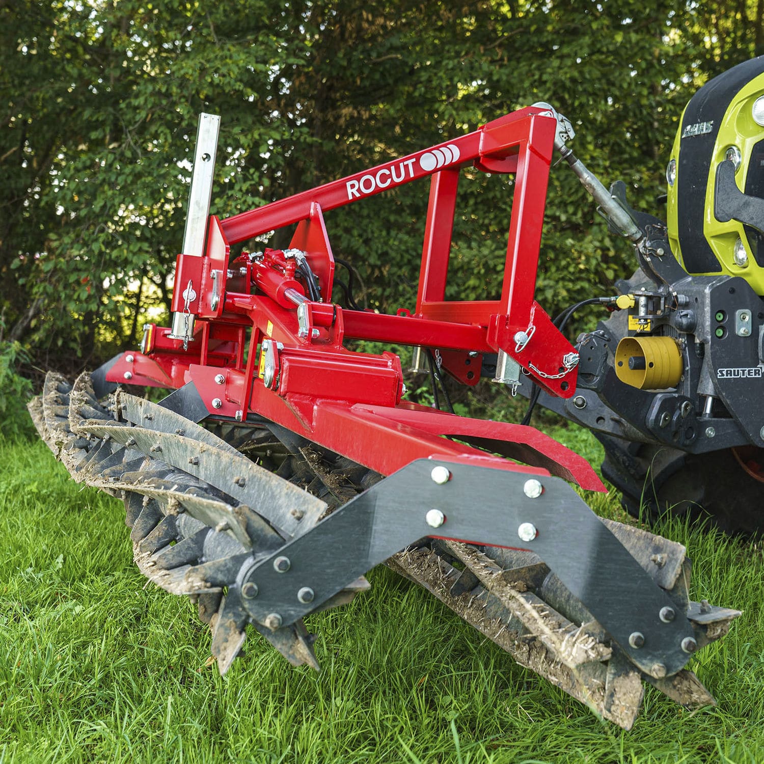 Rouleau d'appui - ROCUT - 4Disc GmbH - à couteaux / avec attelage trois ...