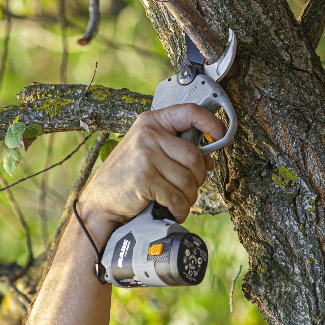Battery-powered pruning shears - M32C - Pellenc - manual / left-handed ...