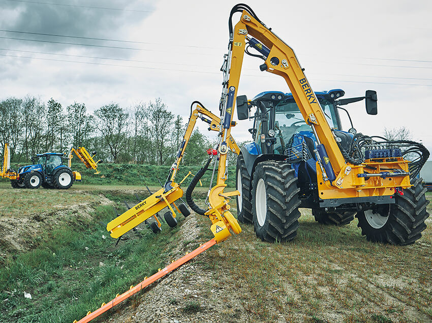 Rake reach mower - Combination 4420 - Berky GmbH - mounted / front ...