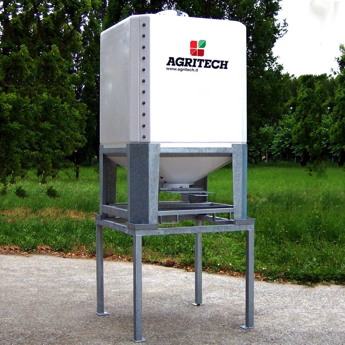 Grain silo - CUBO2 - AGRITECH S.R.L. - fiberglass / cone-bottom