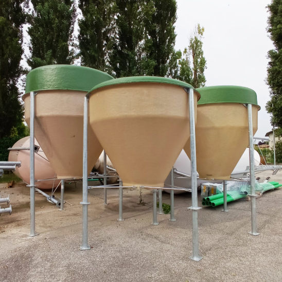 Grain silo - BABY series - AGRITECH S.R.L. - fiberglass / round