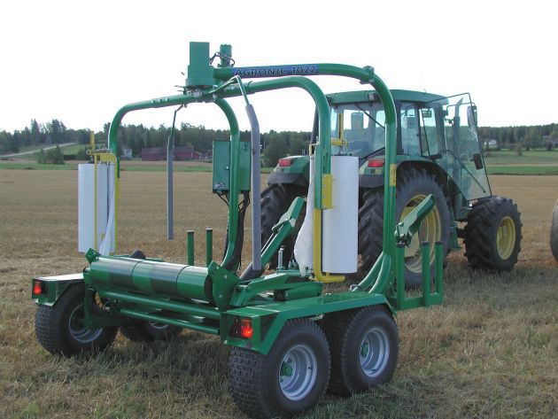 In-line bale wrapper - 1022,1025 - AGRONIC OY - round / automatic / trailed
