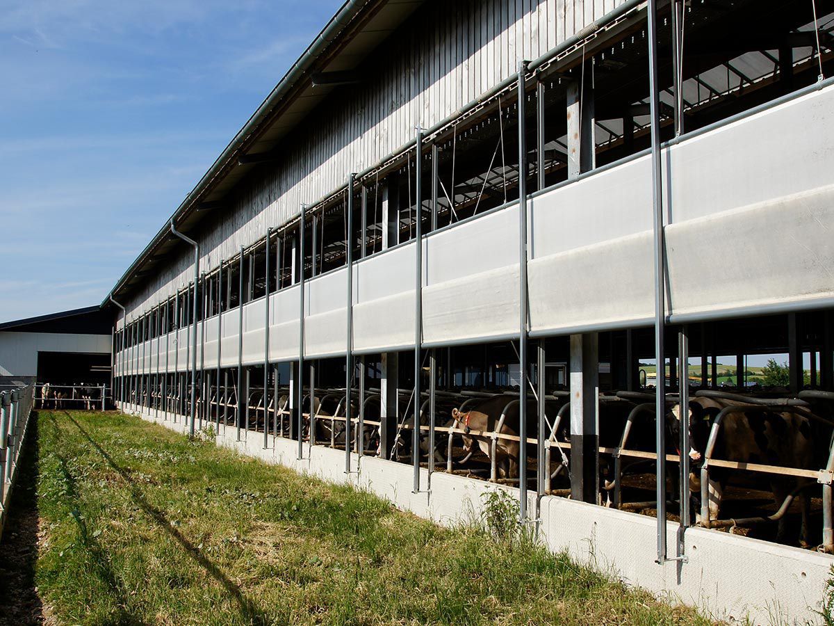 Wind protection curtain - AGROTEL GmbH - shade / climate-control / for ...