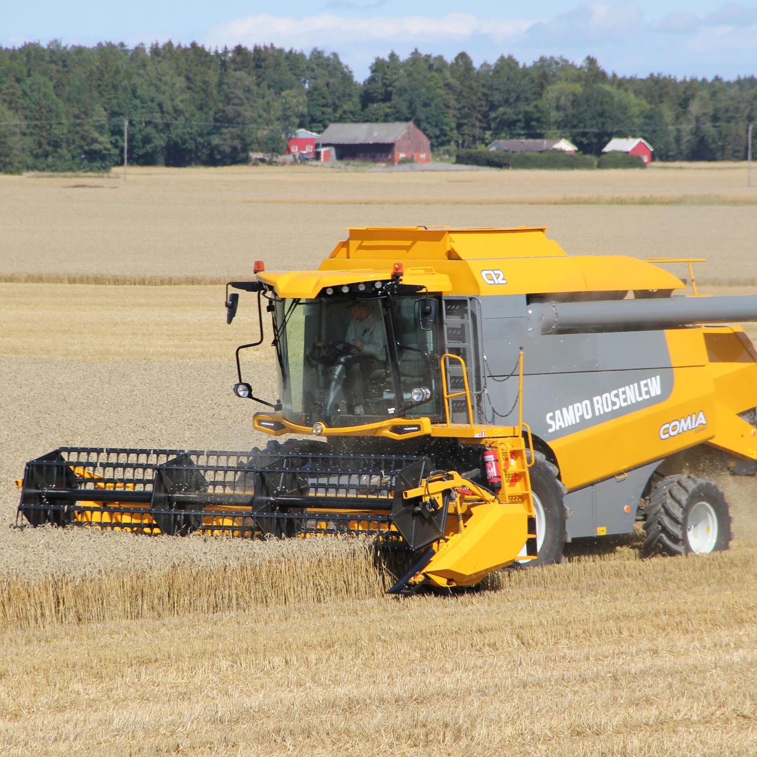 Non conventional combine harvester - COMIA C12 - Sampo Rosenlew - straw ...
