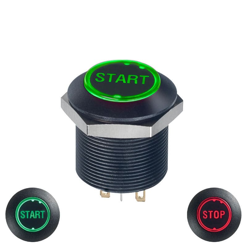 Push-button switch - FDAP1C1282F23 - APEM GmbH - start/stop / for ...