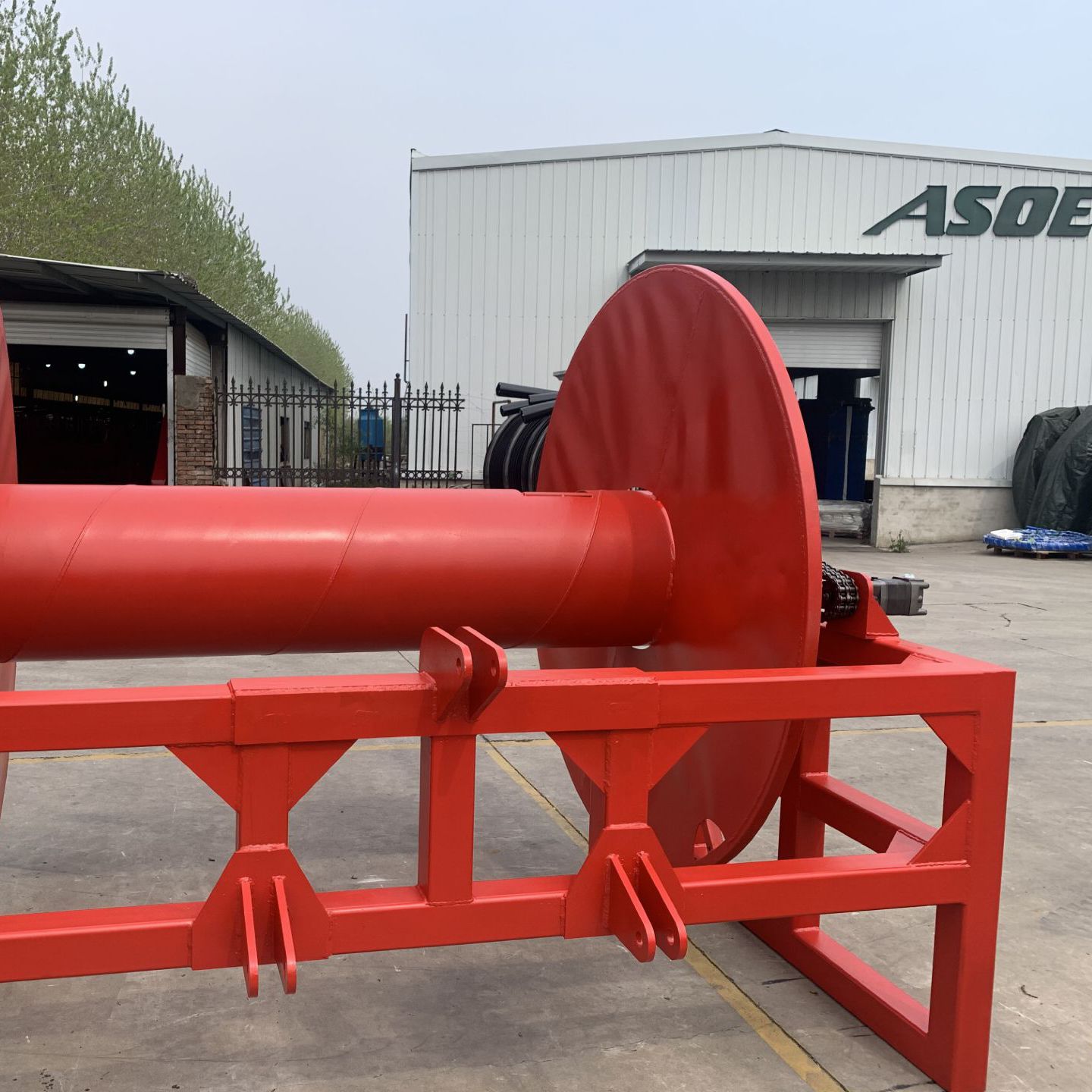 Drag hose reel - Deployer system - Asoe Hose Manufacturing Inc.