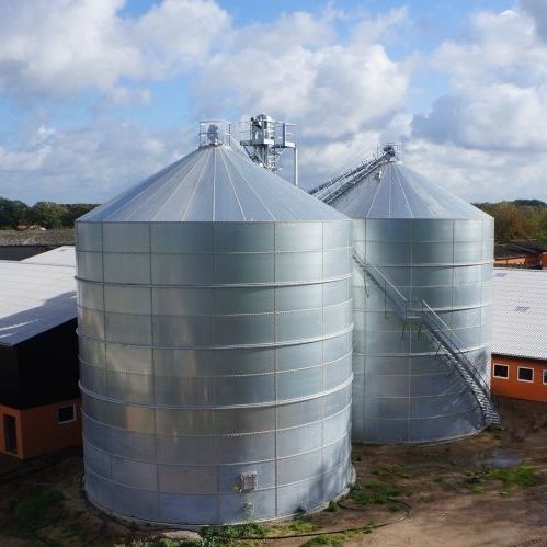 Grain silo - 388/8 - Assentoft Silo - metal / round