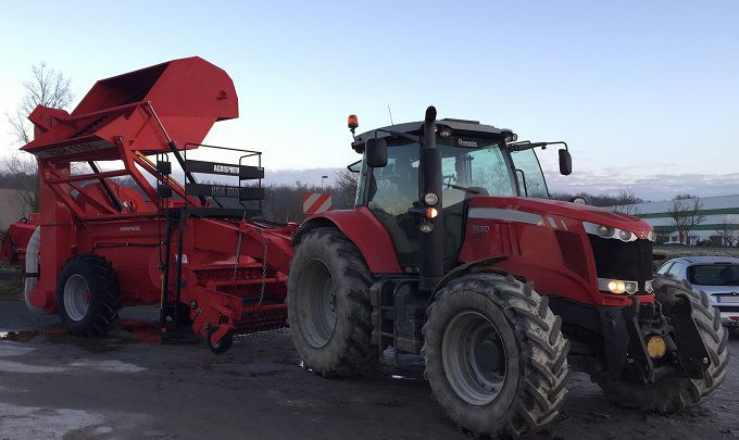 Bean harvester - Atelier 3T - trailed / 8-row