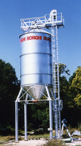 Grain silo - Borghi Srl - galvanized steel / cone-bottom