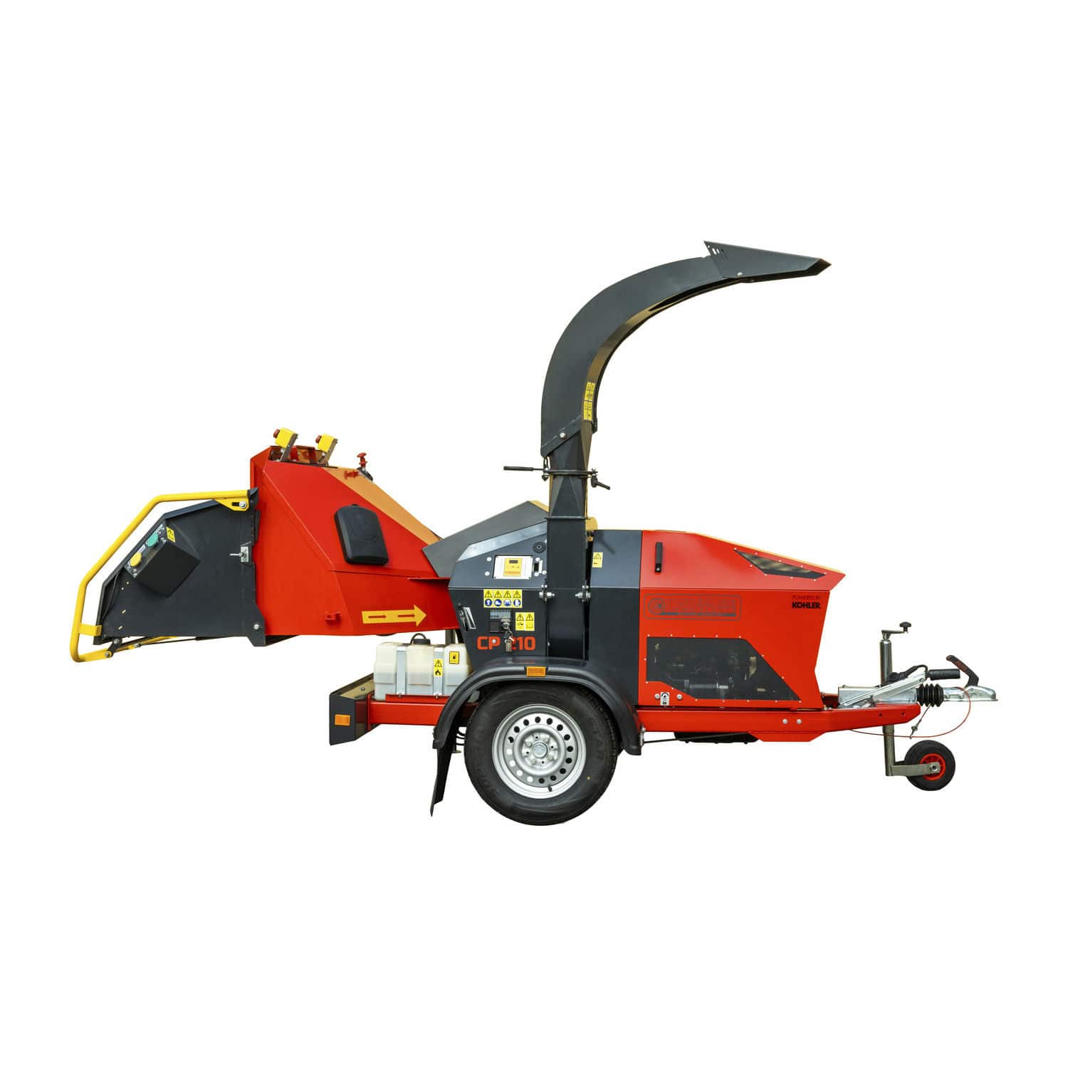 Wheeled wood chipper - CP-210 - CARAVAGGI Srl - gasoline engine / diesel