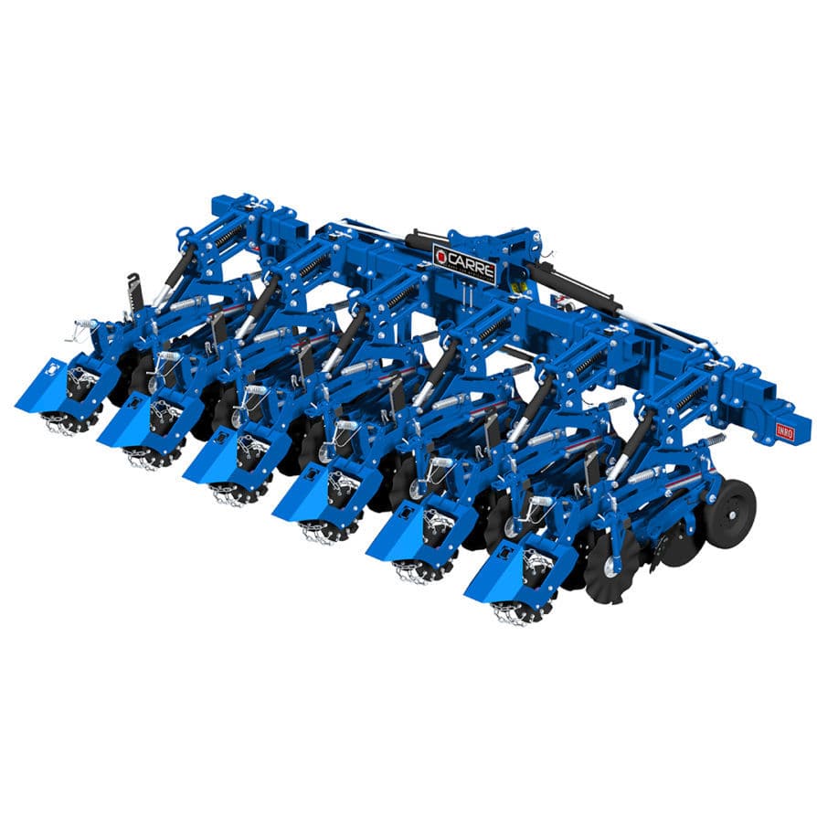 Strip-tiller with seeder - INRO - CARRE SAS - 8-row / 6-rows / 4-row