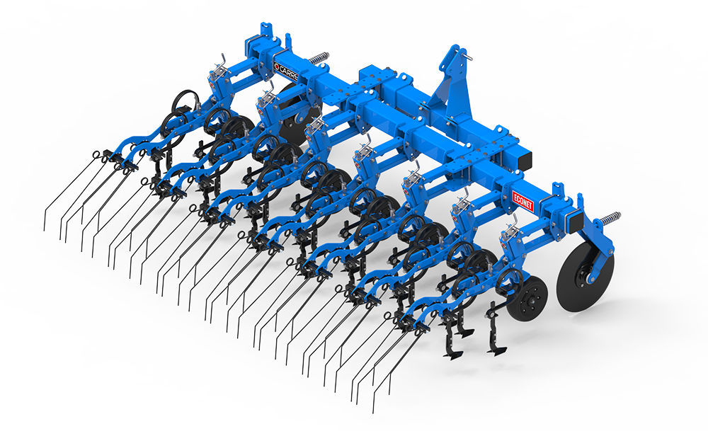Mounted row crop cultivator - ECONET - CARRE SAS - folding