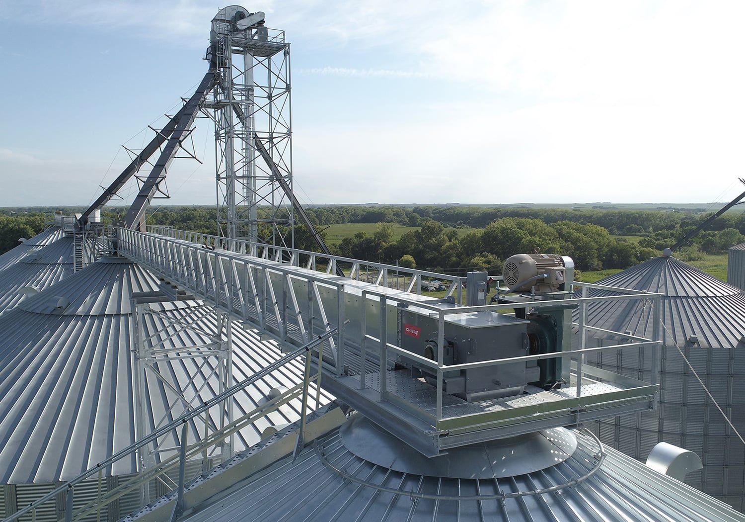 Grain conveyor - CHSC - Chief Agri - chain / inclined