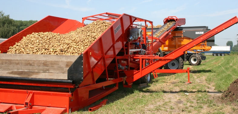 Vegetable receiving hopper - DFL - DOWNS - loading