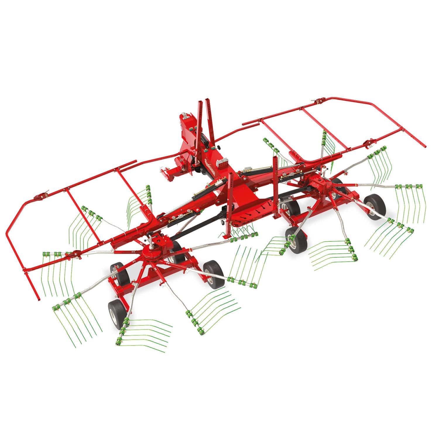 Rotary rake - ENODUO 610/650H - Enorossi - center delivery / bi-rotor