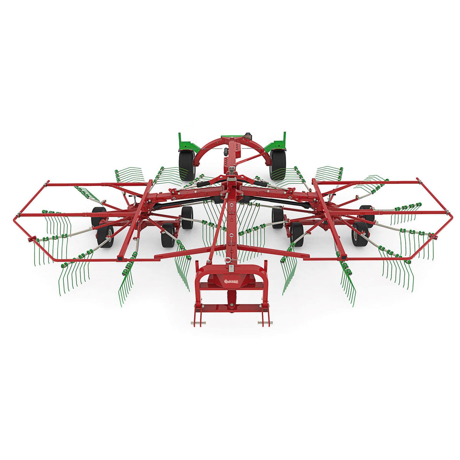 Rotary rake - ENODUO 780 - Enorossi - center delivery / bi-rotor