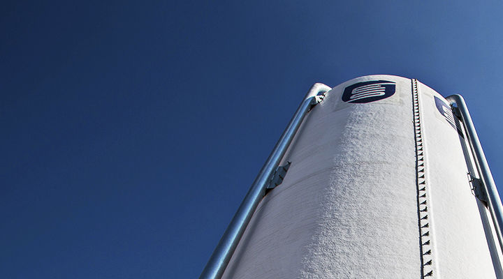 Grain silo - EXV series - EUROSILOS SIRP s.r.l. - fiberglass / cone-bottom