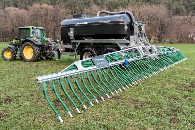 Tandem axle slurry tanker - POLYCIS 1400 / 1550 / 1600 - Farmtech d.o.o. - pressure / towed ...