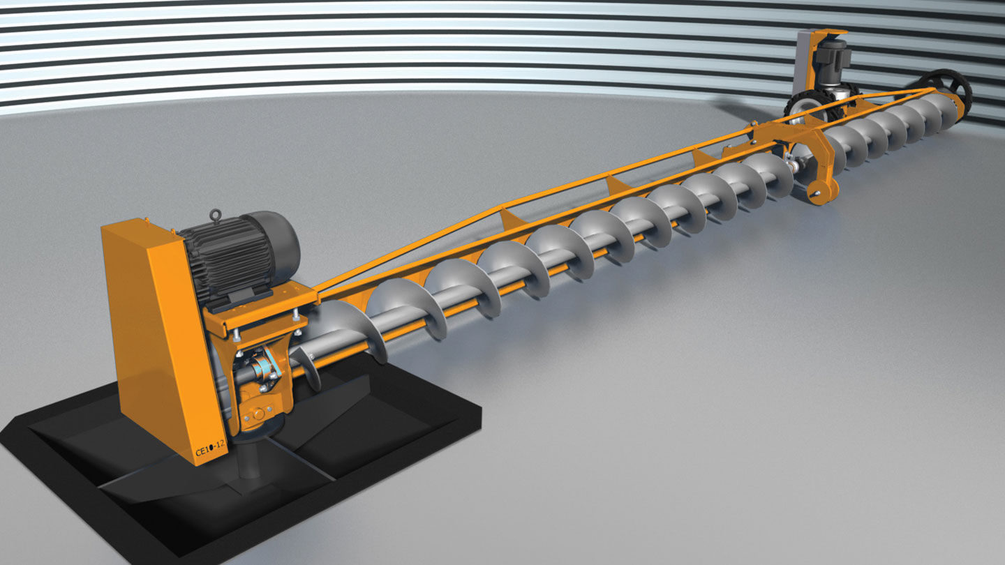 Grain sweep auger - LEAVE-IN - GSI Group - for silo