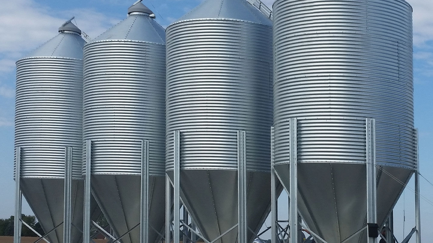 Grain silo - BFT - GSI Group - metal / round / hopper