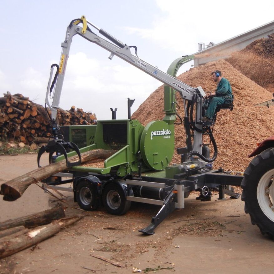 Trailer-mounted log loader - IB 2800.L62 - ICAR BAZZOLI ENZO s.r.l.