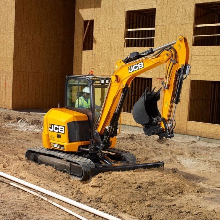 Tracked excavator - 56Z-2 - JCB - compact / with blade