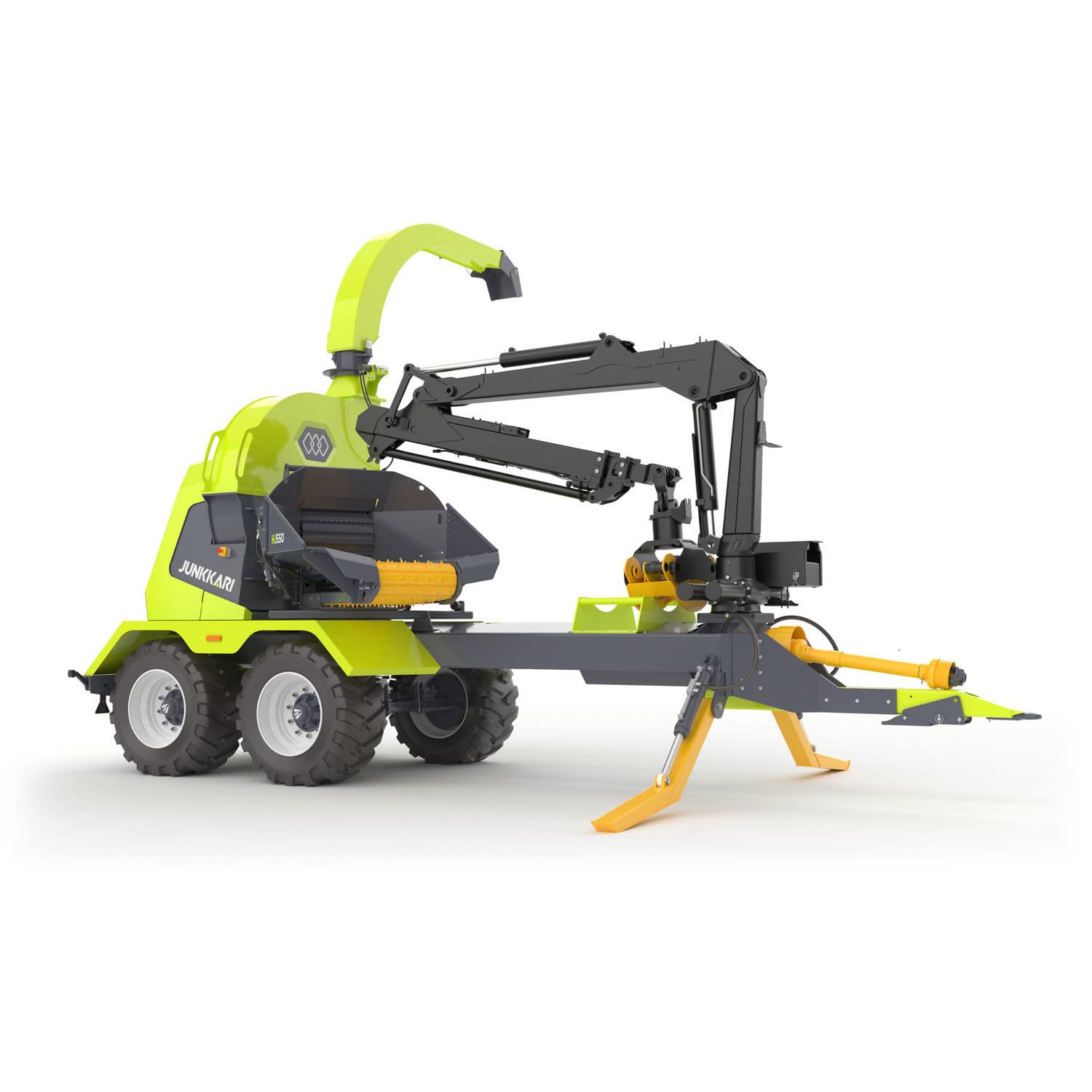 Truck-mounted wood chipper - HJ550 - Junkkari OY - towed / PTO-driven ...