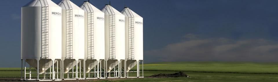 Grain silo - Meridian Mfg. - galvanized steel / cone-bottom