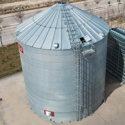 Flat-bottom silo - S-FS series - Mysilo (Siloport) - for grain / metal
