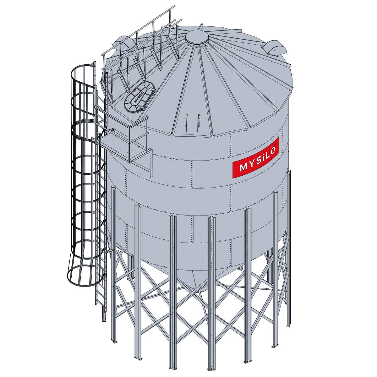 Grain silo - DEKS series - Mysilo (Siloport) - for fertilizer / metal ...