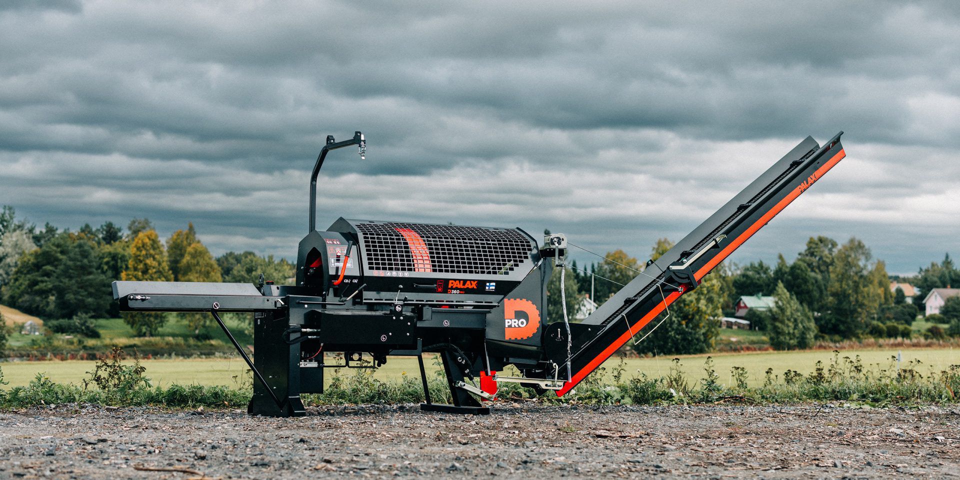 Firewood processor with chainsaw - D360 PRO+ - PALAX - with belt ...
