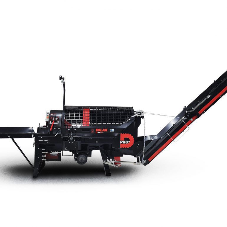 Firewood processor with chainsaw - D360 ERGO - PALAX - with belt ...