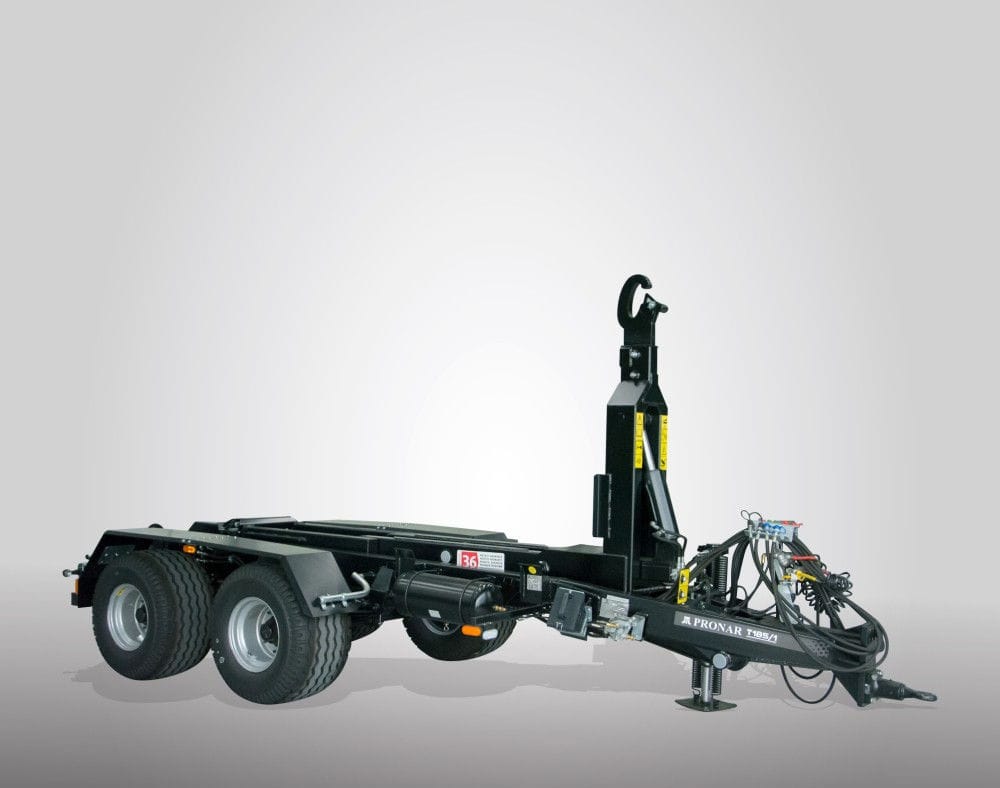 Hook lift trailer - T185/1 - Pronar Sp. z o.o. - mounted / tandem axle ...
