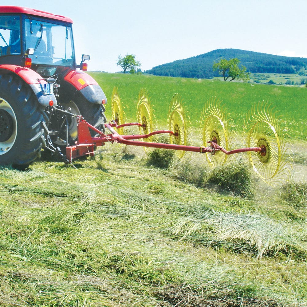 Rotary rake - SP4 - 205 - Ravak a.s. - side delivery / multi-rotor