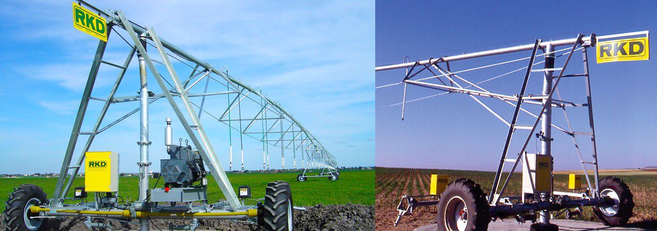 Center irrigation pivot - RKD Irrigacion - wheel-mounted / water-driven