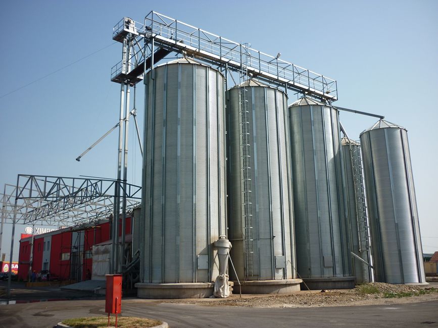 Grain silo - SILESFOR DP srl - galvanised steel / round / corrugated