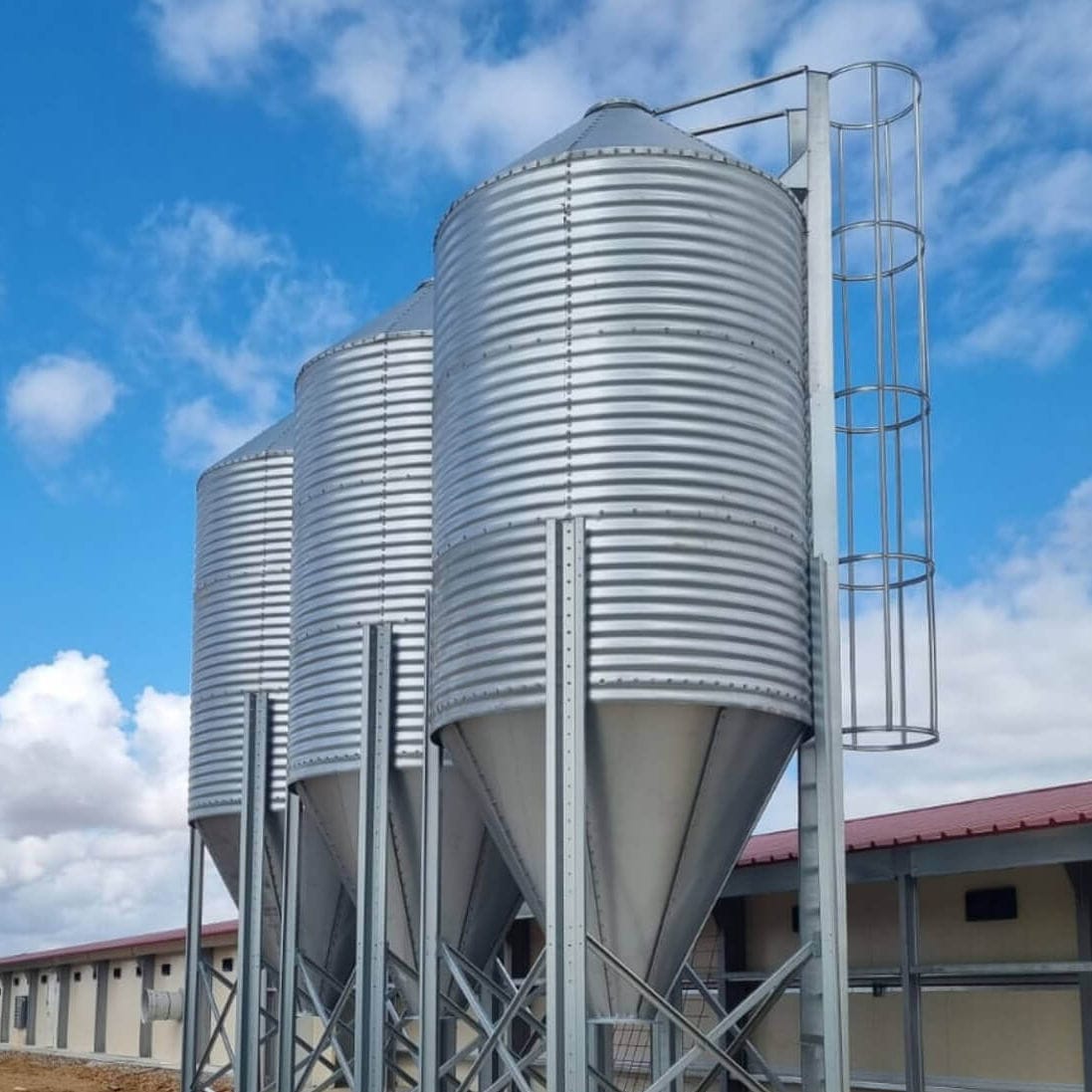 Feed silo - SILOS Spain - for grain / metal / cone-bottom