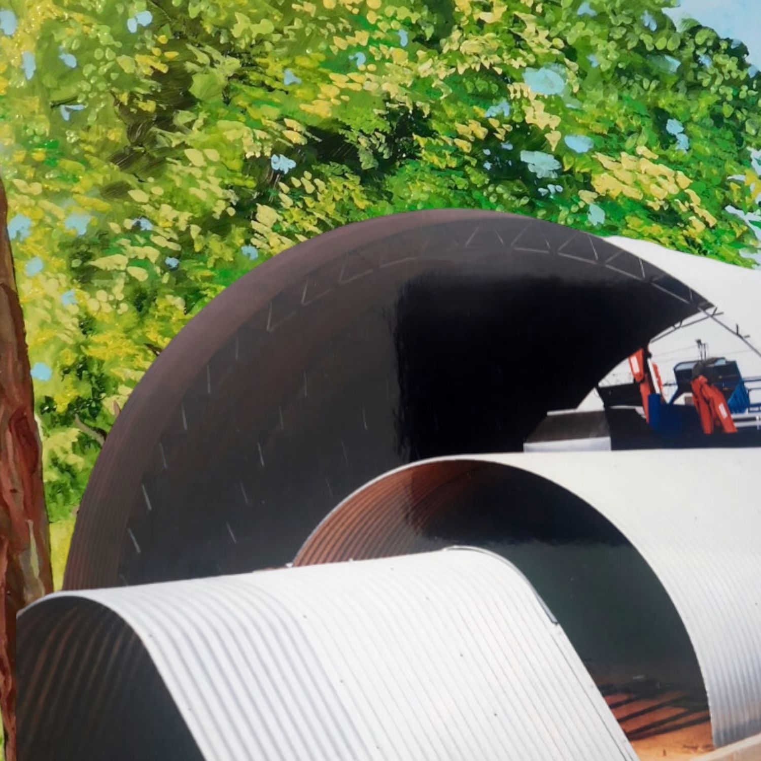 Hay storage tunnel - SILOS Spain - modular / galvanized